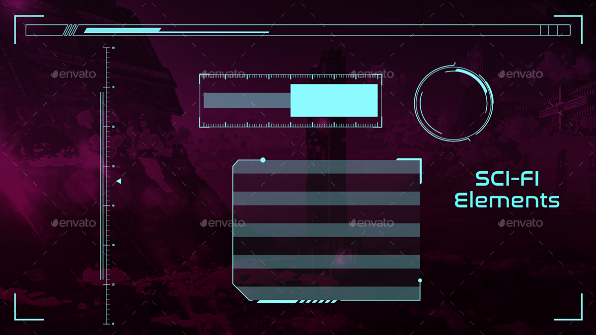 SciFi ui Elements Pack, Game Assets | GraphicRiver